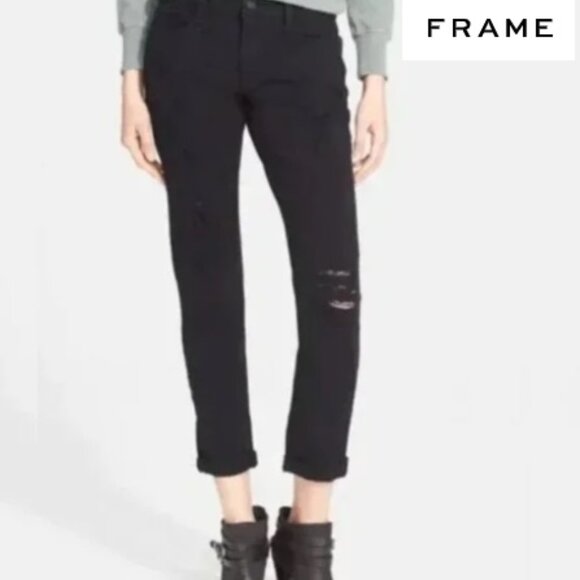 Frame Denim | Jeans | Hp X 2 Frame Euc Le Garcon Distressed Skinny Mid ...
